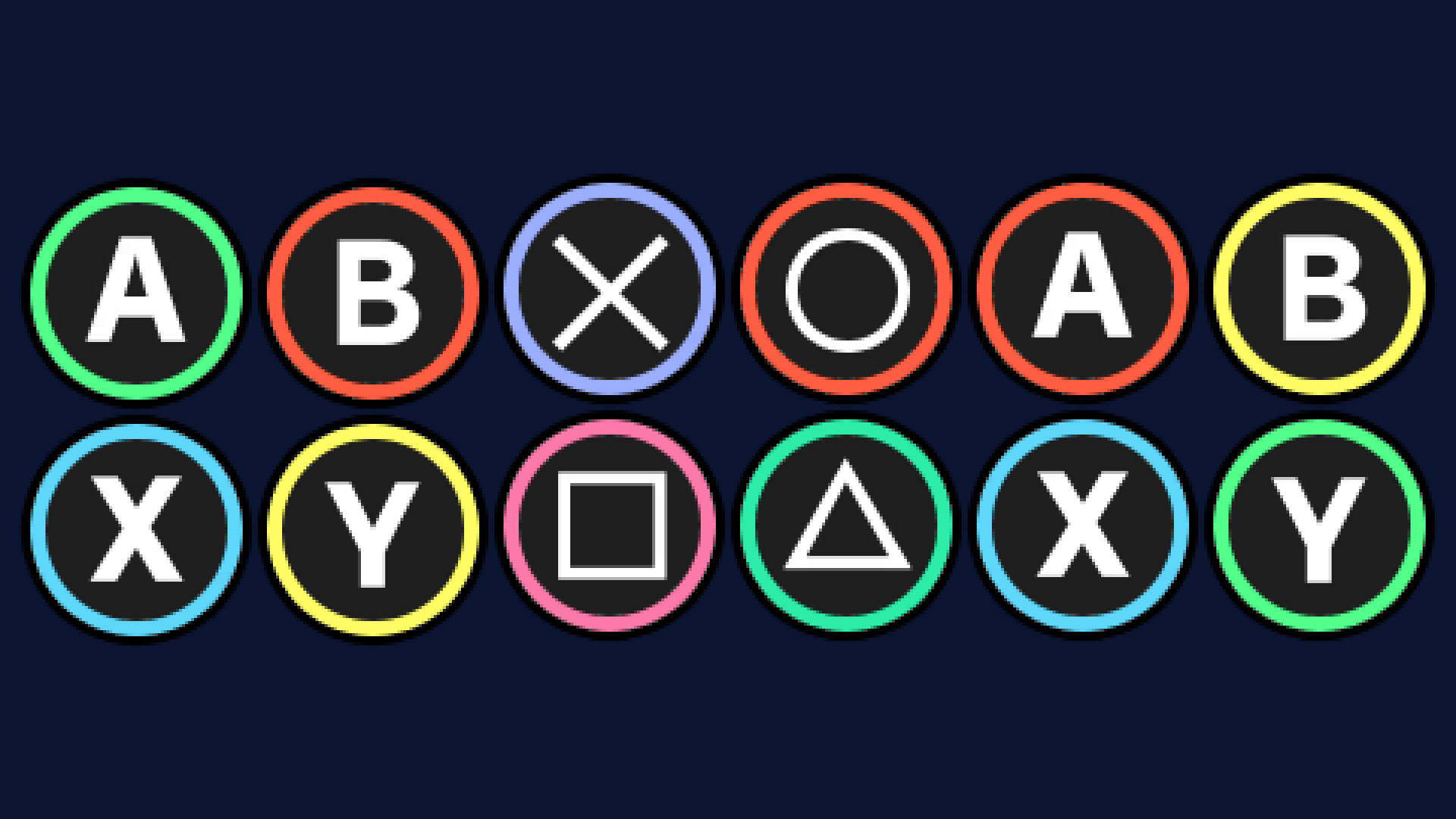 Playstation Controller Button Icons Pixel Art GUI Fabulous Controller