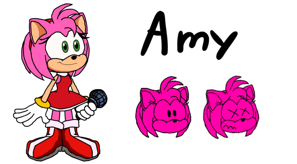 Sonic and Amy Squad Sprites Plus Mario Mod for Friday Night Funkin ...