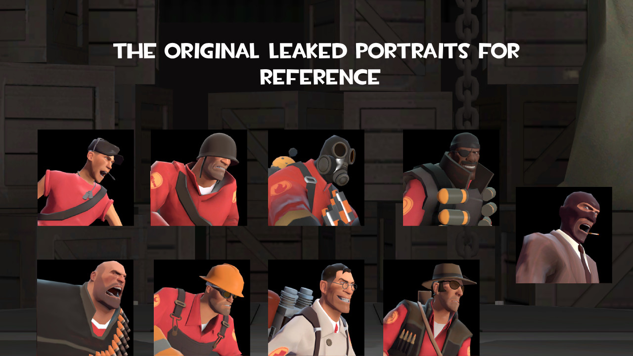 Leaked Character Portraits Recreation Mod for Team Fortress 2 | TF2 Mods