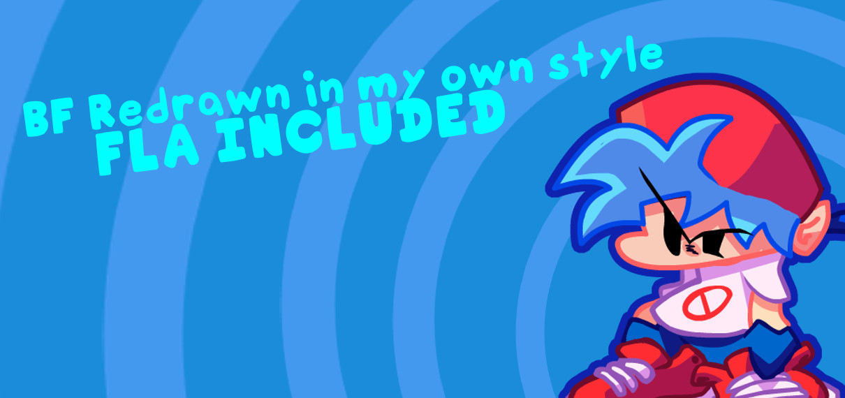 Bf redrawn + FLA Mod for Friday Night Funkin' | FNF Mods
