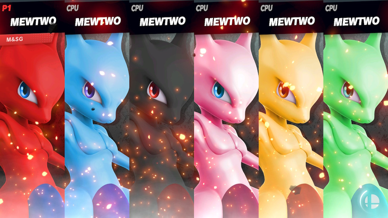 Mewtwo Recolor Pack Mod for Super Smash Bros. Ultimate | SSBU Mods
