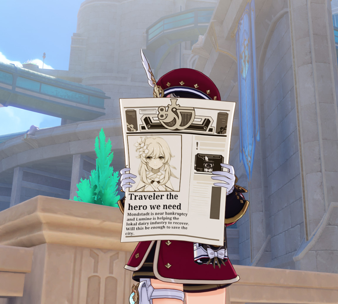Charlotte - Loomine Newspaper Mod for Genshin Impact | GI Mods