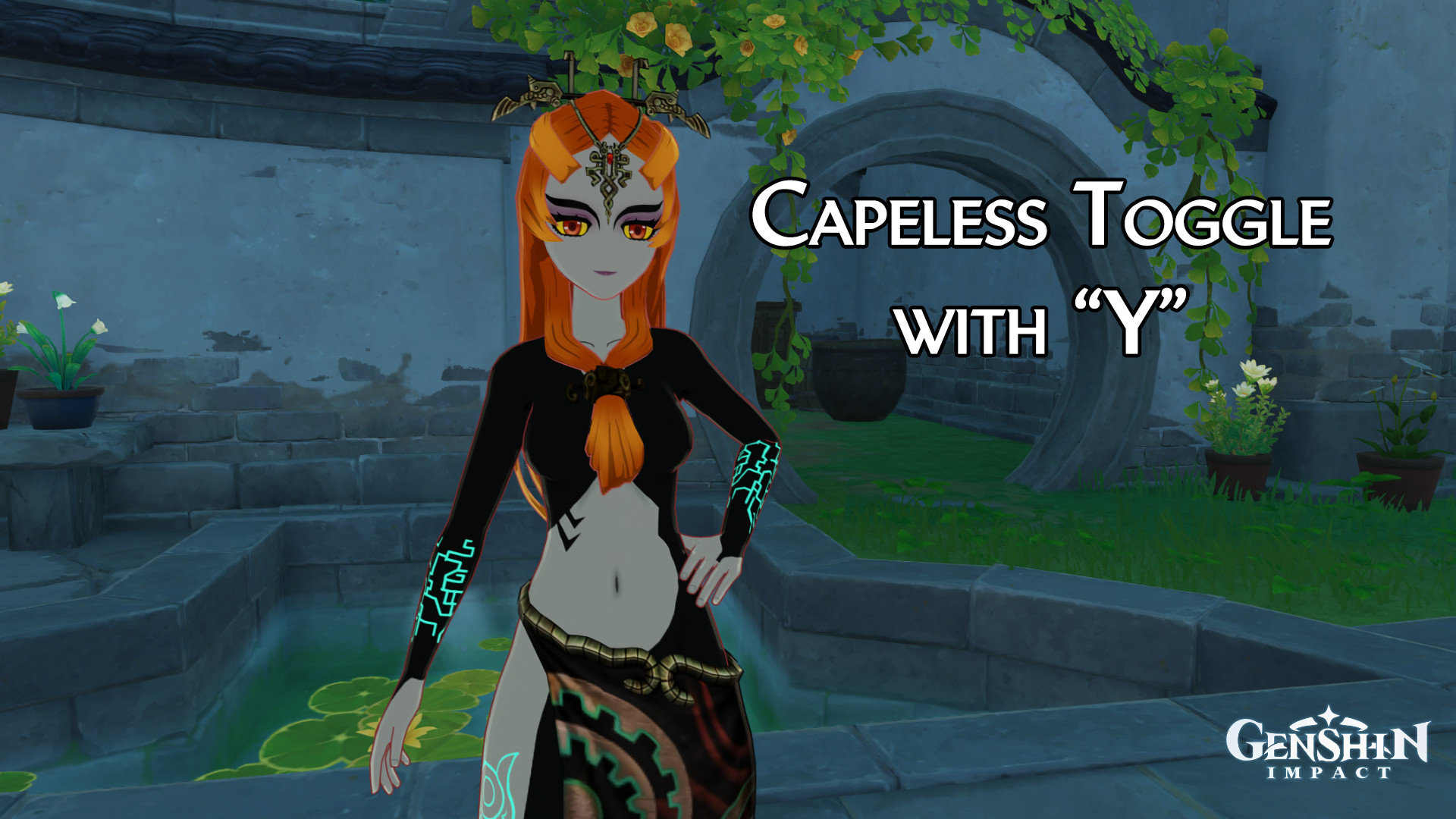 Twili Midna over Yae Miko Mod for Genshin Impact | GI Mods