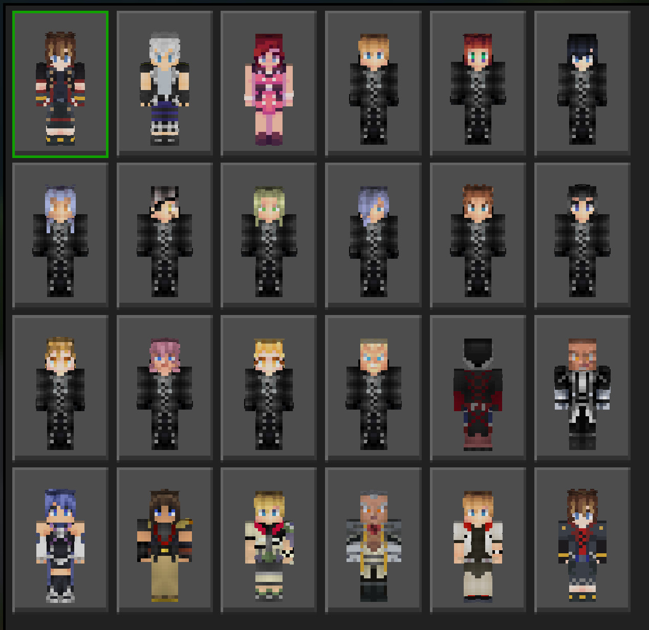 Kingdom Hearts Skin Pack (v0.4) Mod for Minecraft: Bedrock Edition | MC ...