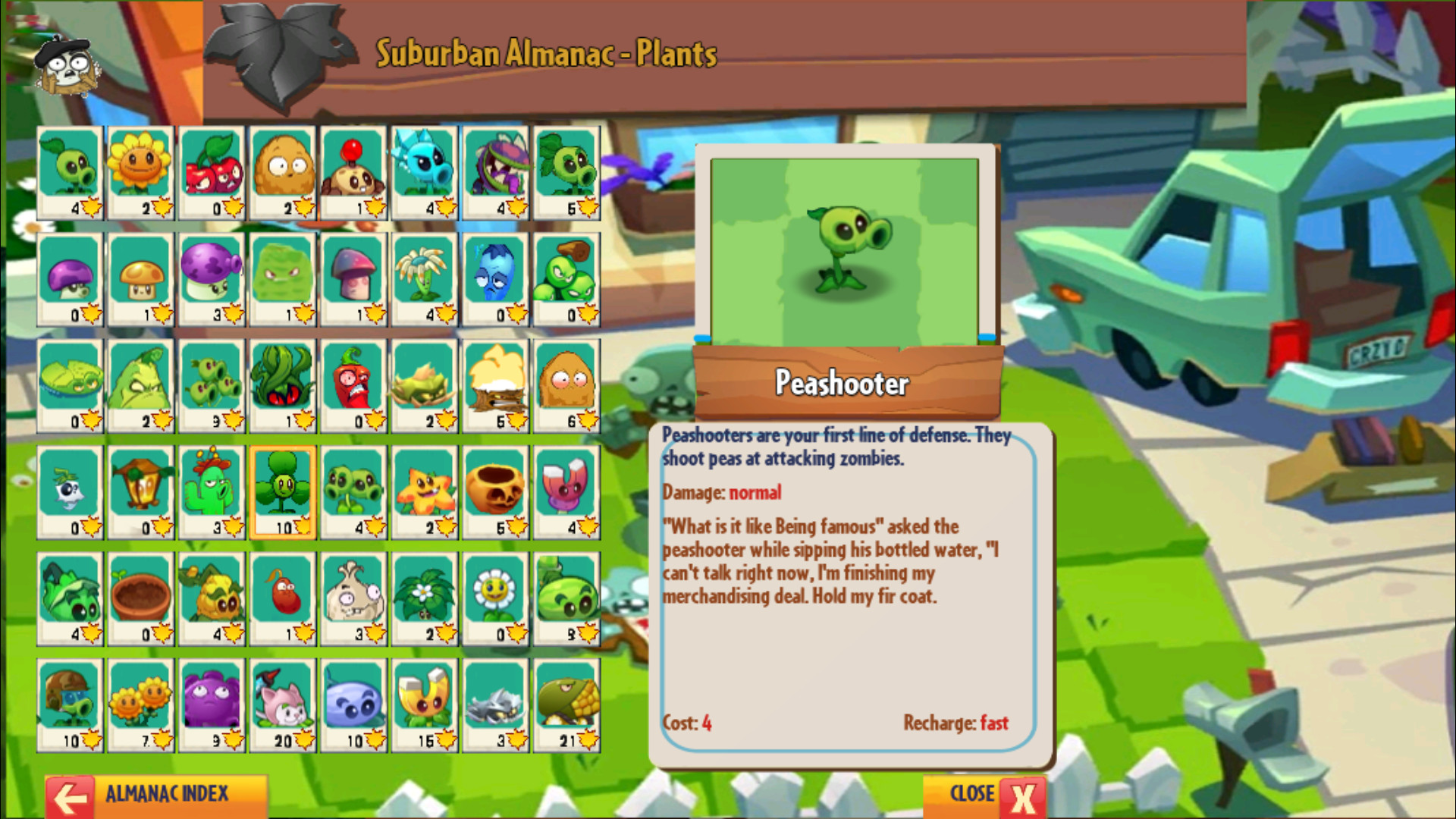 Plants Vs Zombies Names