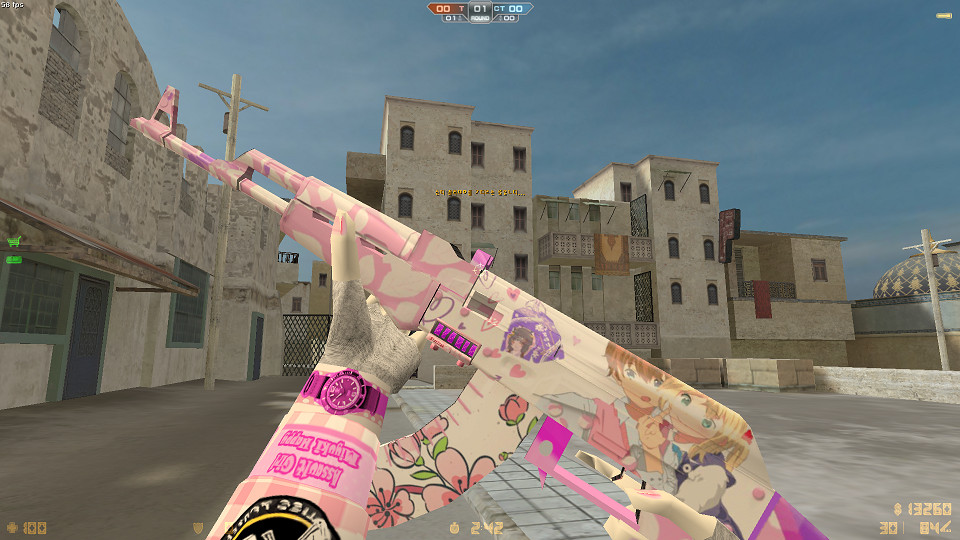 AK-47 Sakura And Sweet Dream Mod for Counter-Strike 1.6 | CS1.6 Mods