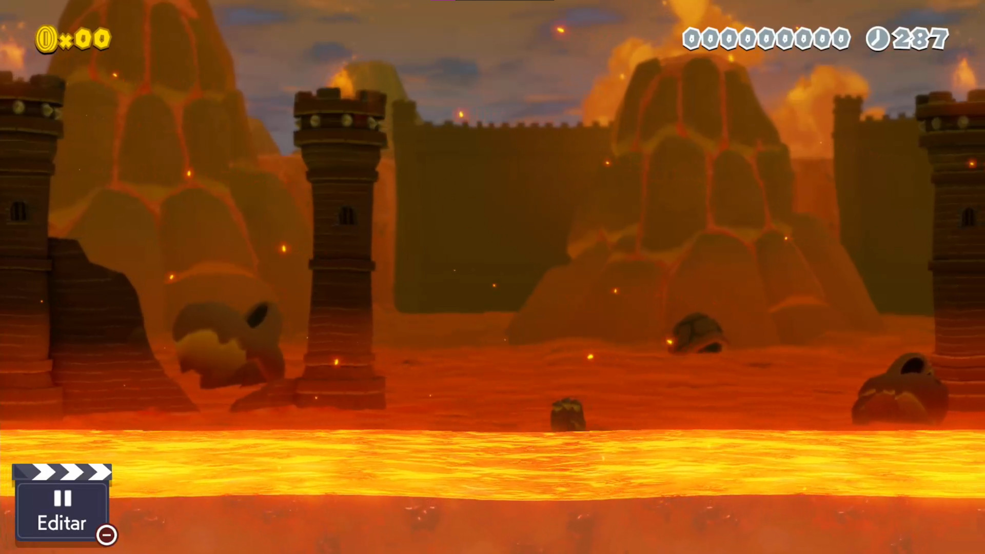 3DW Volcano Theme Mod for Super Mario Maker 2 | SMM2 Mods