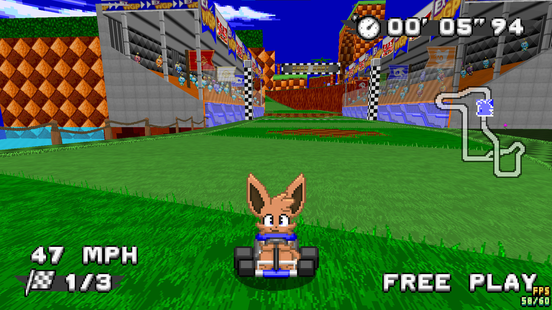 Lucky the Eevee in SRB2K Mod for Sonic Robo Blast 2 Kart | SRB2K Mods