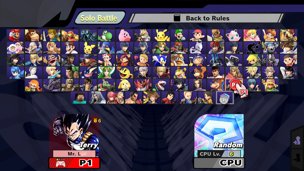 Vegeta UI over Terry (Dragon Ball Legends) Mod for Super Smash Bros ...