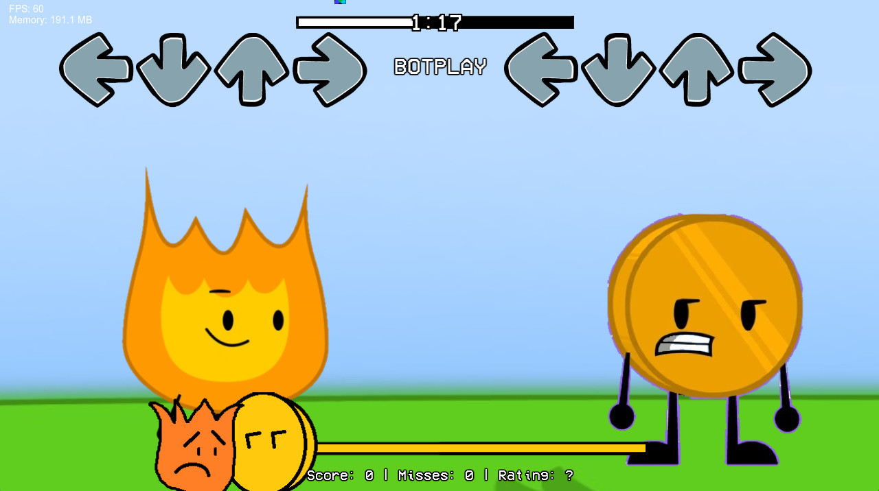 Abuse (Coiny vs Firey BFDI MIX) Mod for Friday Night Funkin' | FNF Mods
