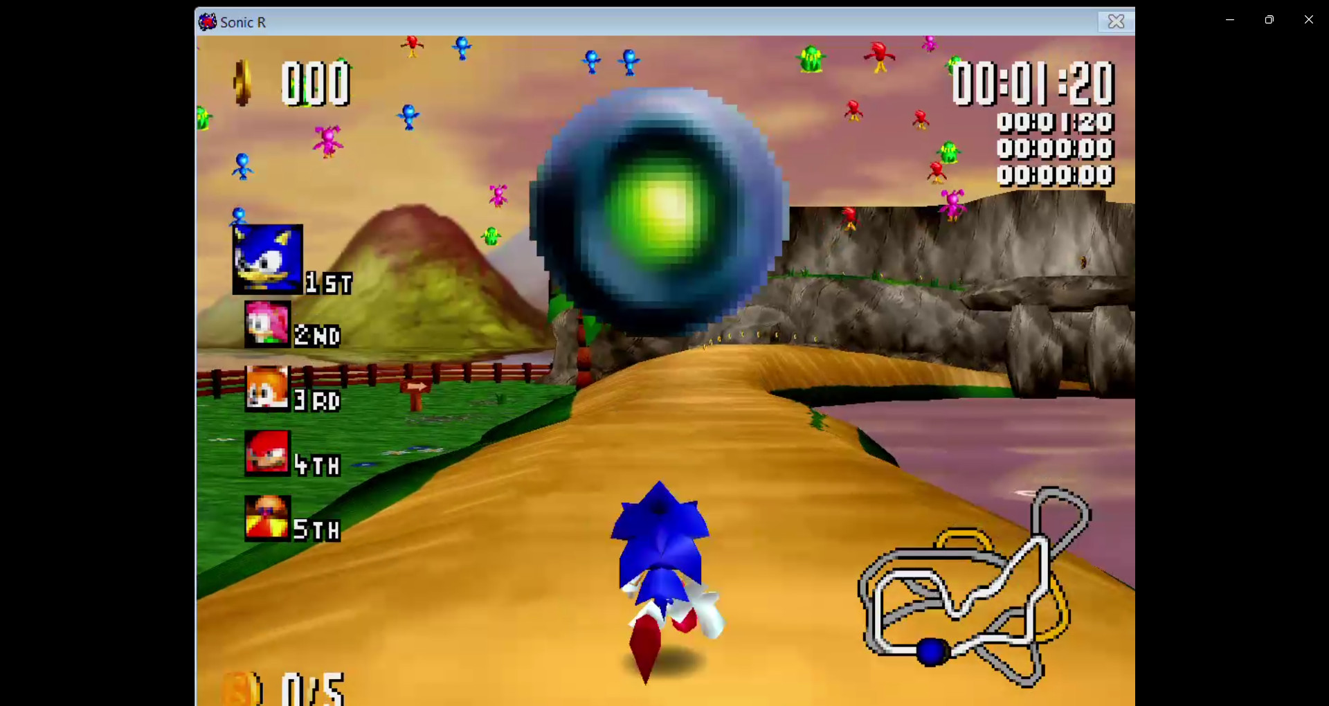 Sonic Jam artwork low poly recreation Mod for Sonic R | SR Mods