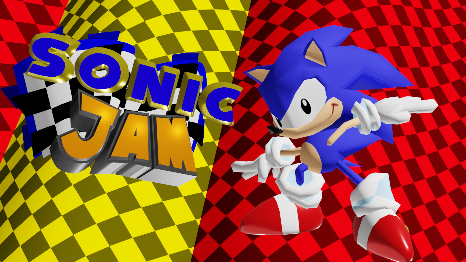 Sonic Jam artwork low poly recreation Mod for Sonic R | SR Mods