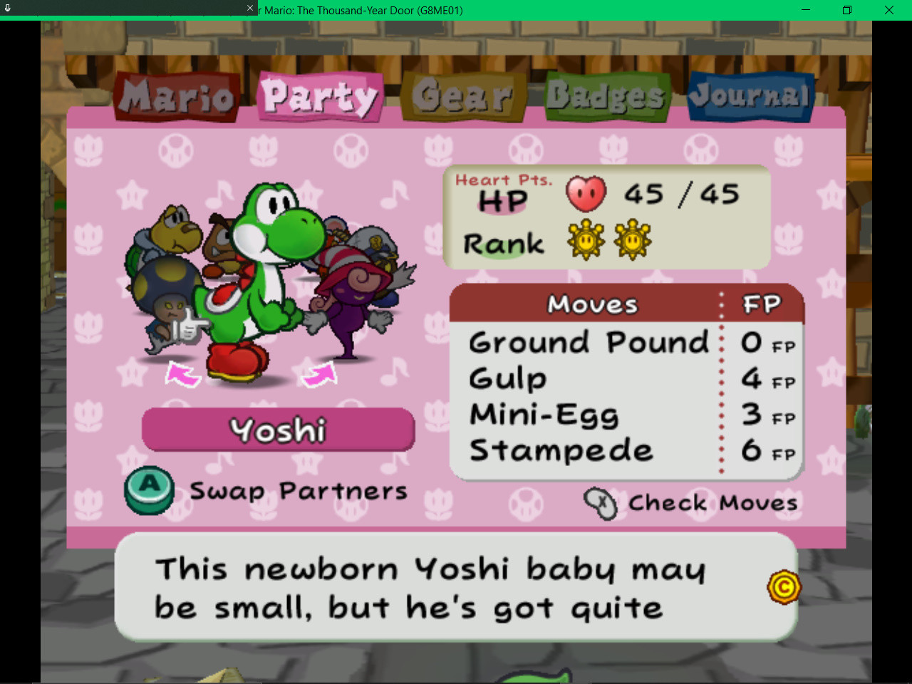 Partner Mods: Adult Yoshi over baby Yoshi Mod for Paper Mario: The Thousand Year Door | PM2 Mods
