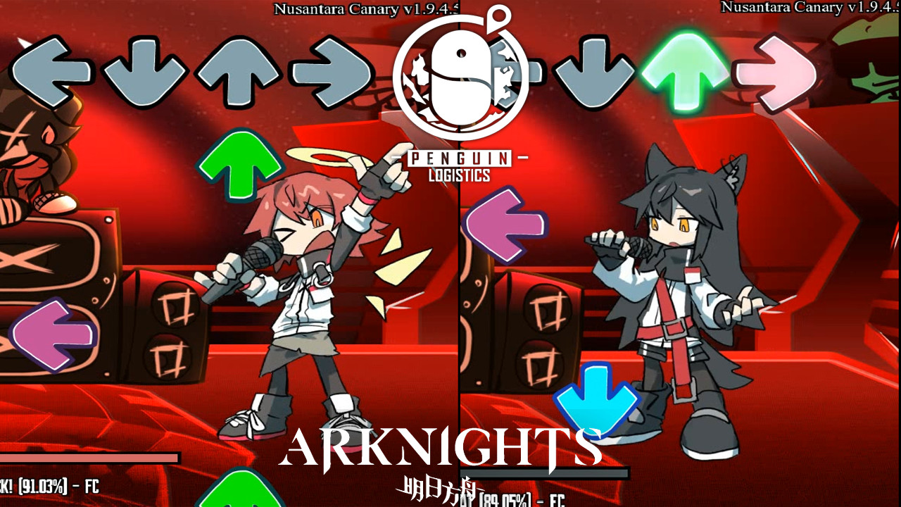 Playable Exusiai & Texas Arknights Mod Skin Mod for Friday Night Funkin ...