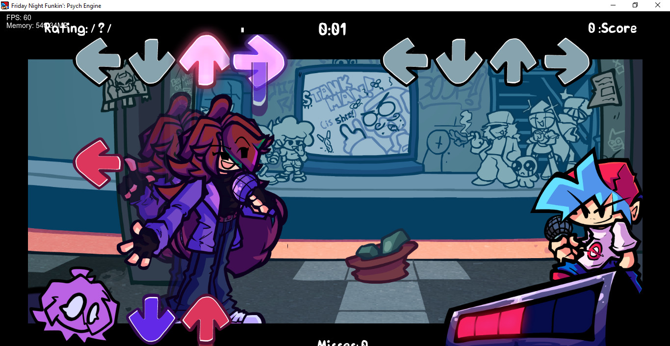 SakBF(A Boyfriend Skin) Mod for Friday Night Funkin' | FNF Mods