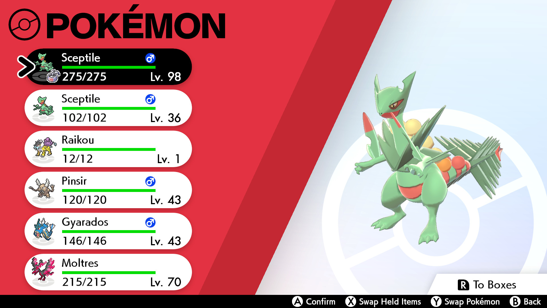 Mega Sceptile Mod for Pokemon Sword & Shield | SWSH Mods