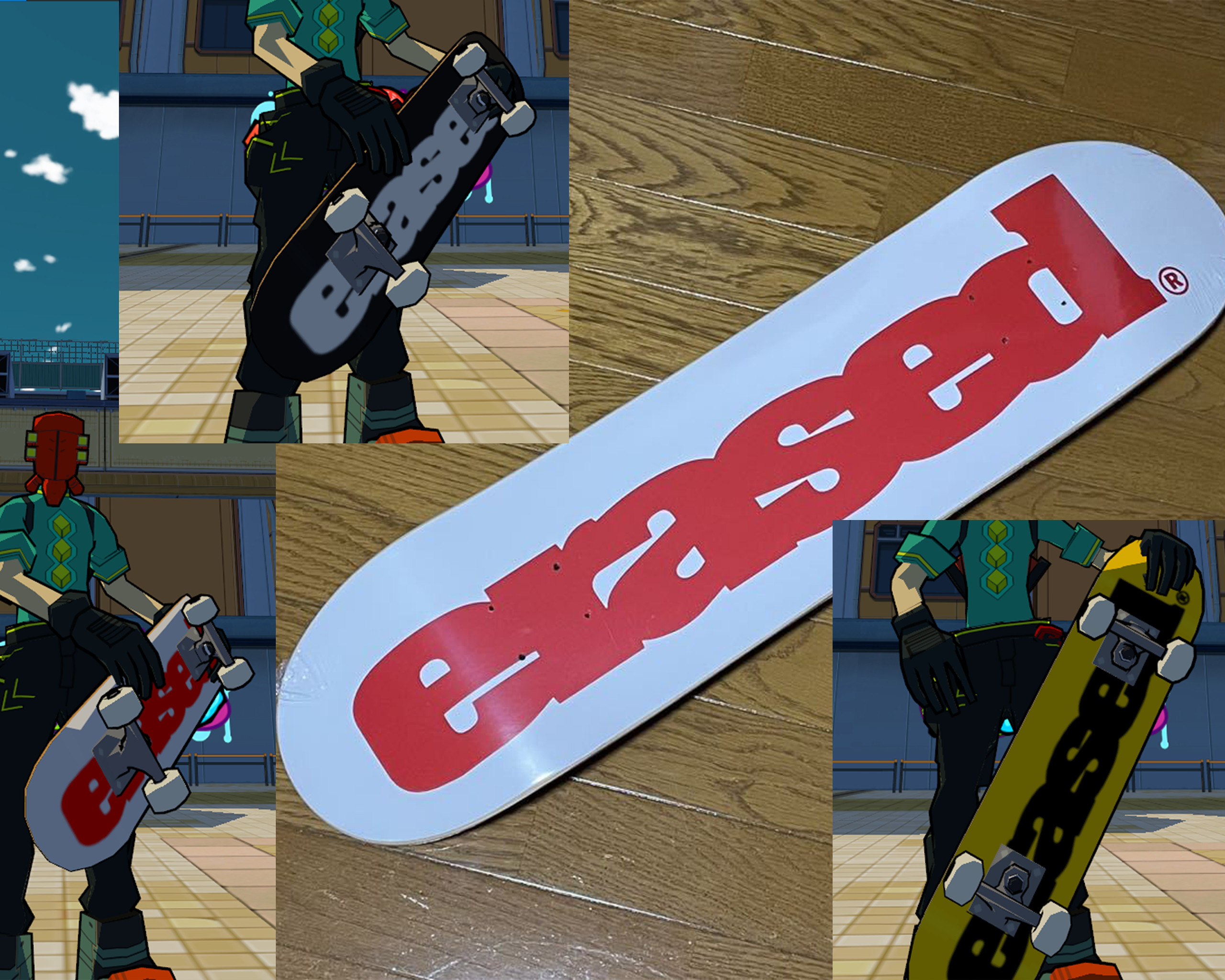 Skateboard Deck pack based off IRL brands/designs Mod for Bomb Rush ...