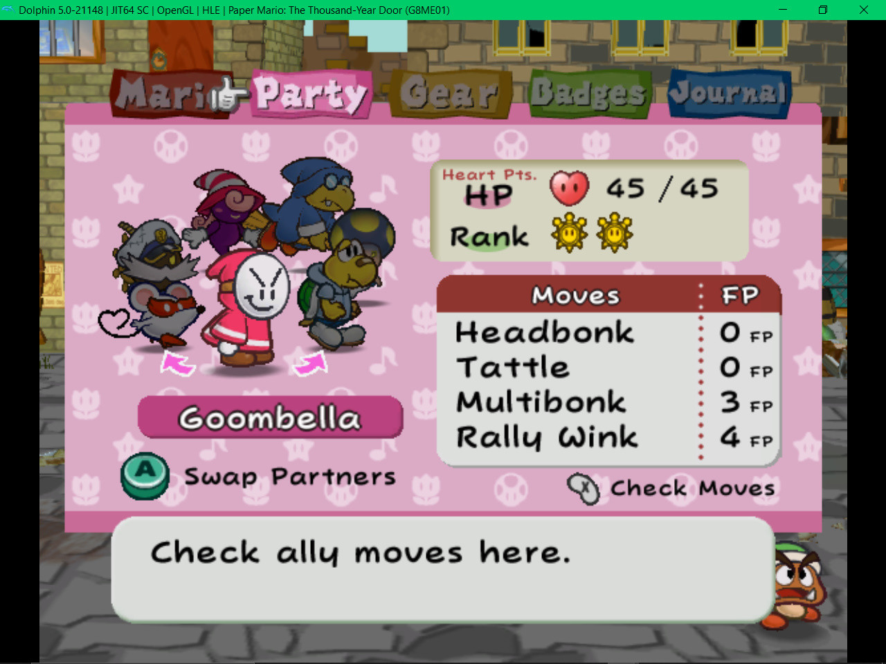 Partner Mods: Bandit over Goombella Mod for Paper Mario: The Thousand ...