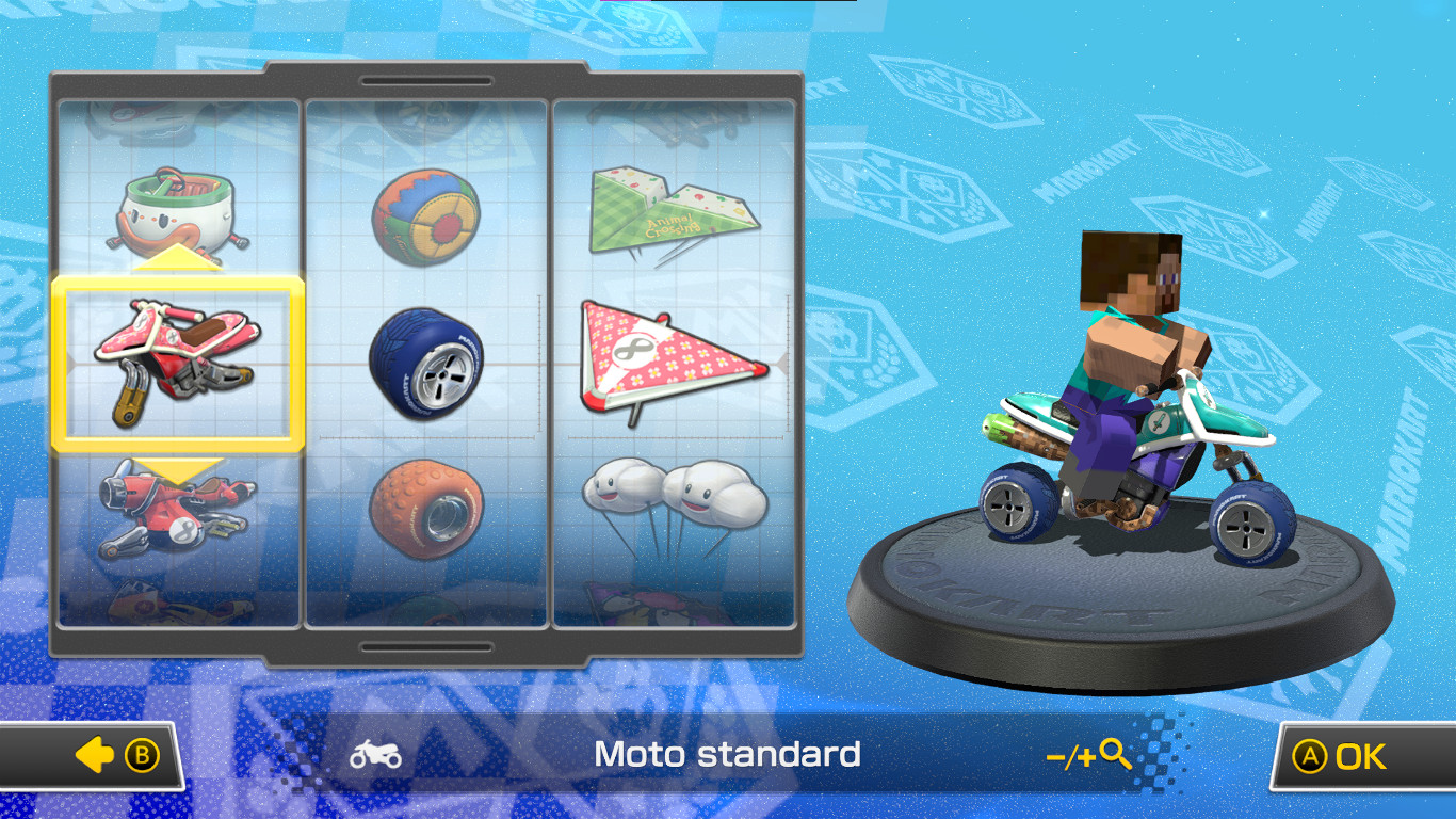 Steve For Mario kart 8 deluxe Mod for Mario Kart 8 Deluxe | MK8D Mods