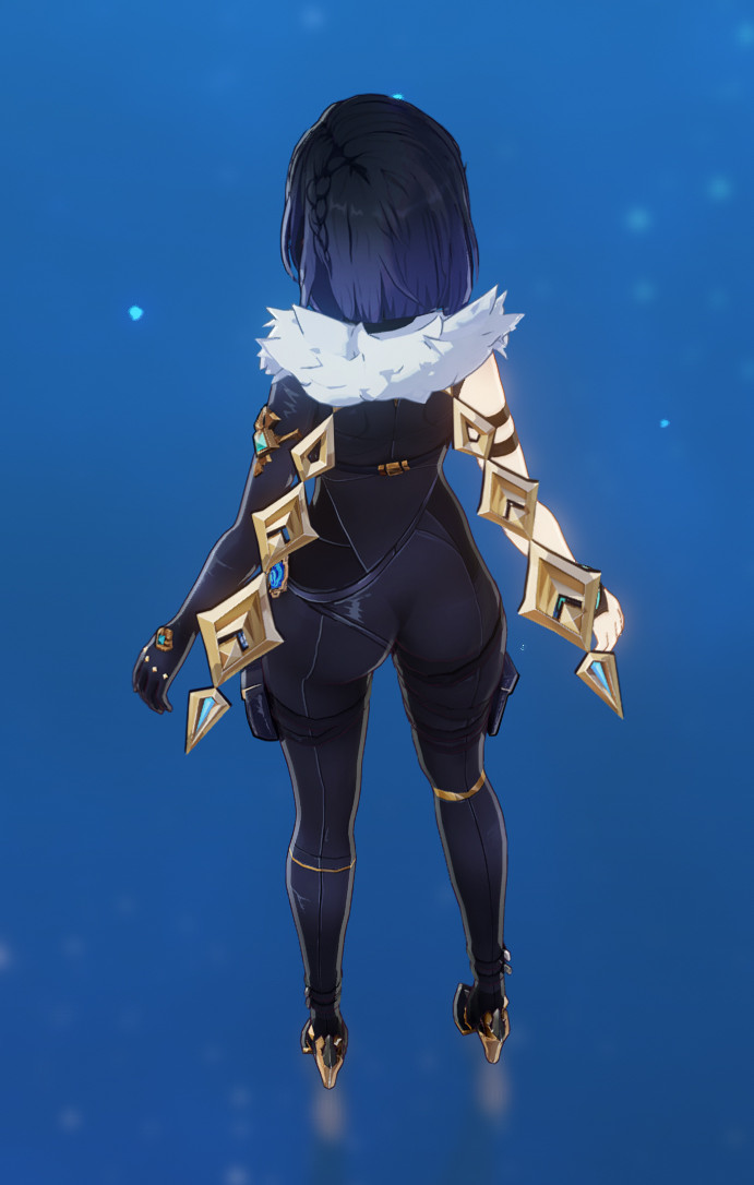 Yelan Black Suit SFW edition Mod for Genshin Impact | GI Mods