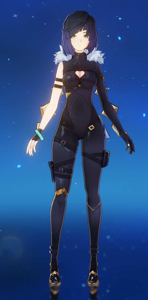 Yelan Black Suit SFW edition Mod for Genshin Impact | GI Mods