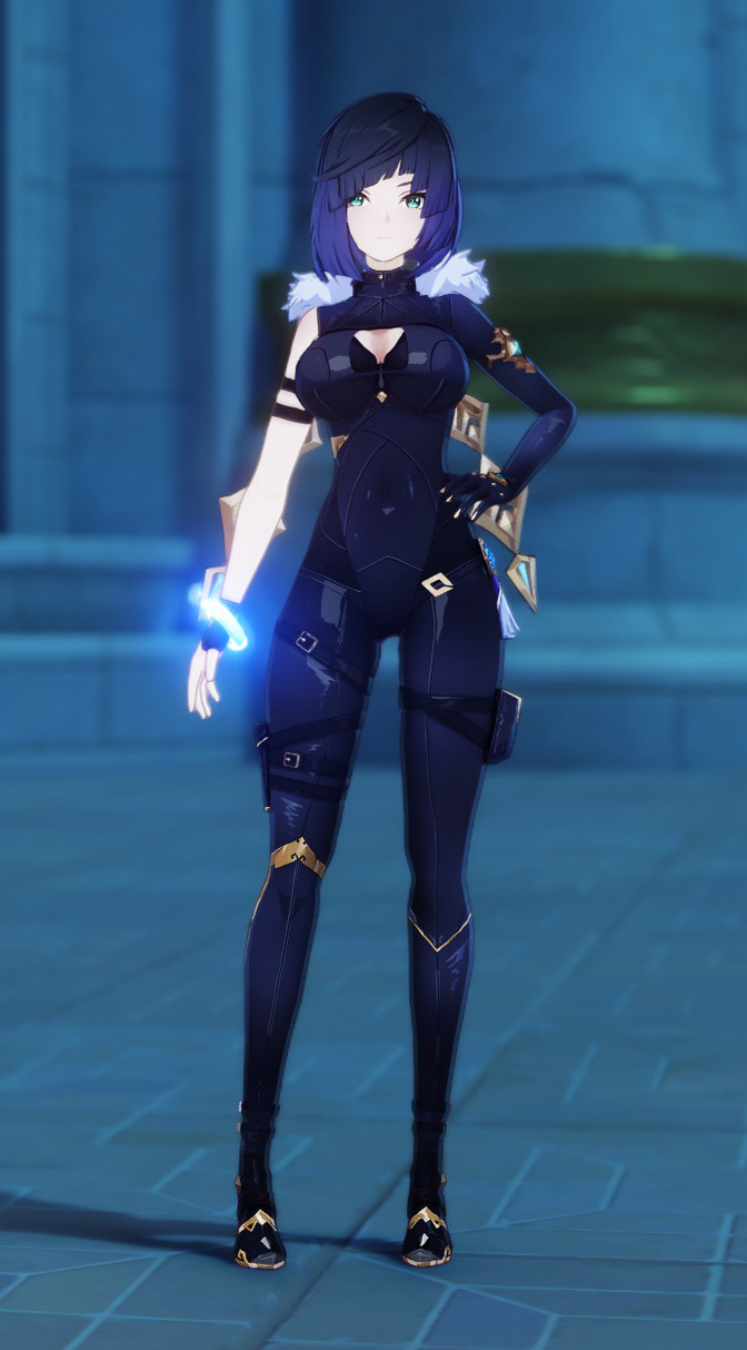 Yelan Black Suit SFW edition Mod for Genshin Impact | GI Mods