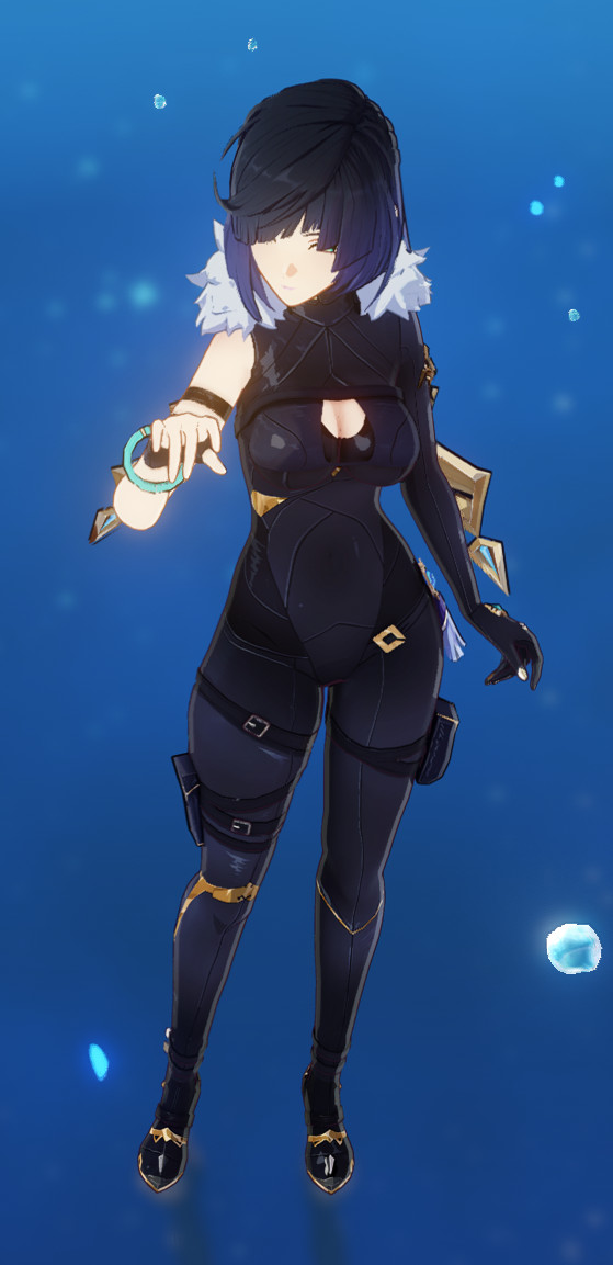Yelan Black Suit SFW edition Mod for Genshin Impact | GI Mods