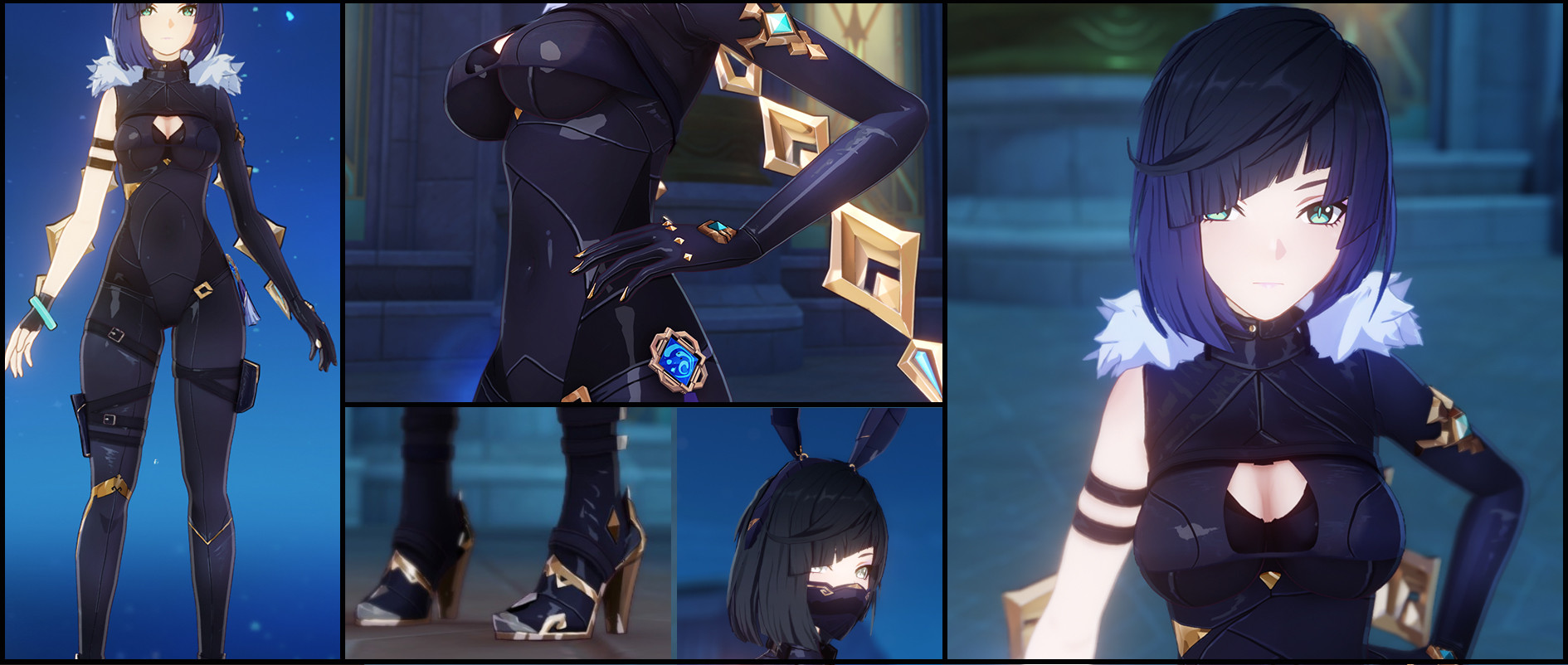 Yelan Black Suit SFW edition Mod for Genshin Impact | GI Mods