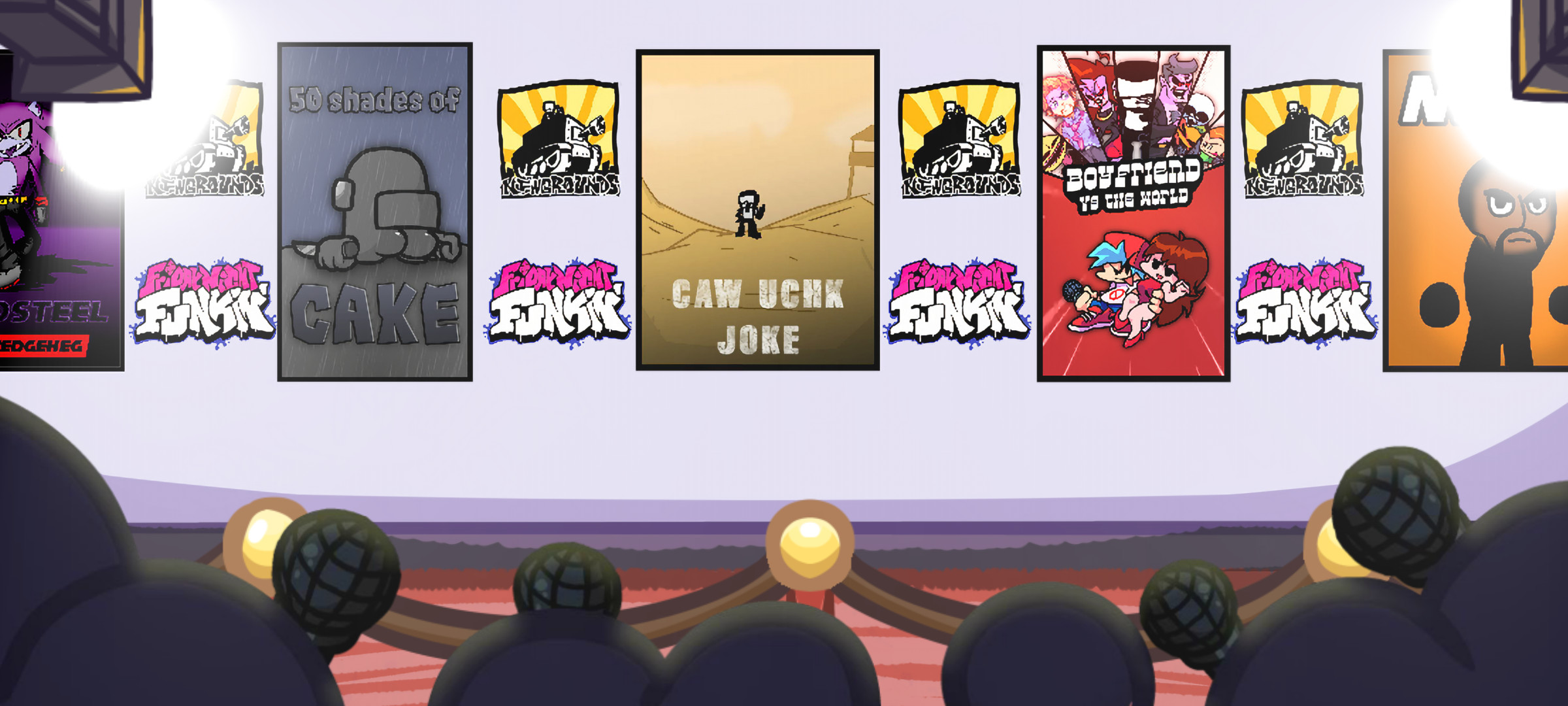 Movie Hall psych stage Mod for Friday Night Funkin' | FNF Mods