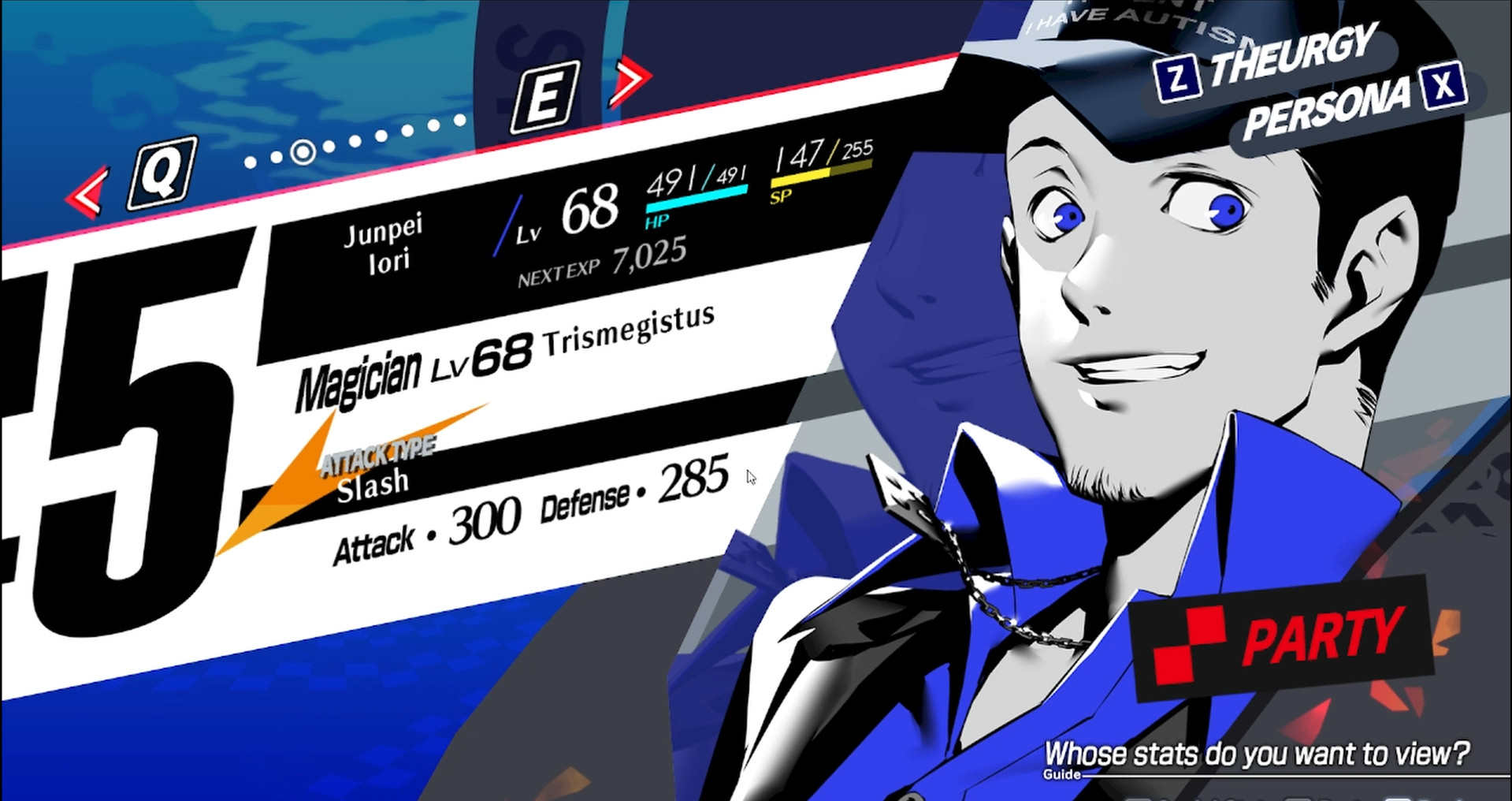 Junpei "please be patient I have autism" hat Mod for Persona 3 Reload ...