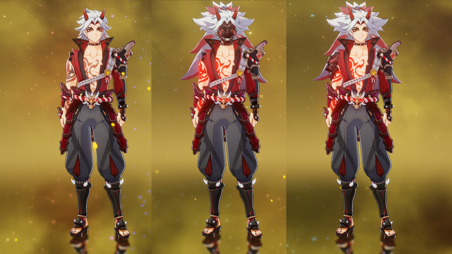 Crimson & Blue Oni Itto Mod for Genshin Impact | GI Mods