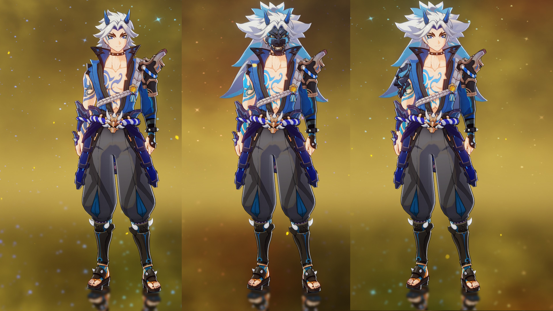 Crimson & Blue Oni Itto Mod for Genshin Impact | GI Mods