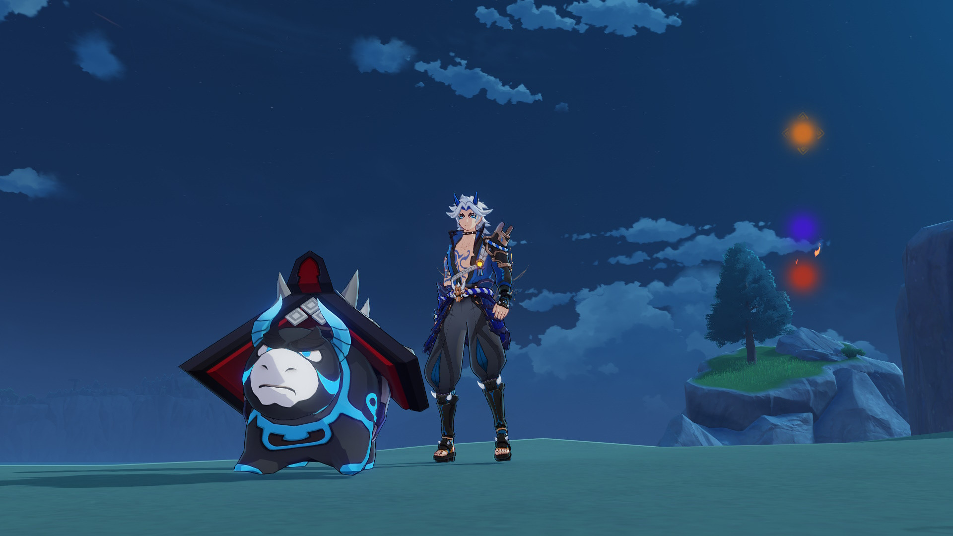 Crimson & Blue Oni Itto Mod for Genshin Impact | GI Mods