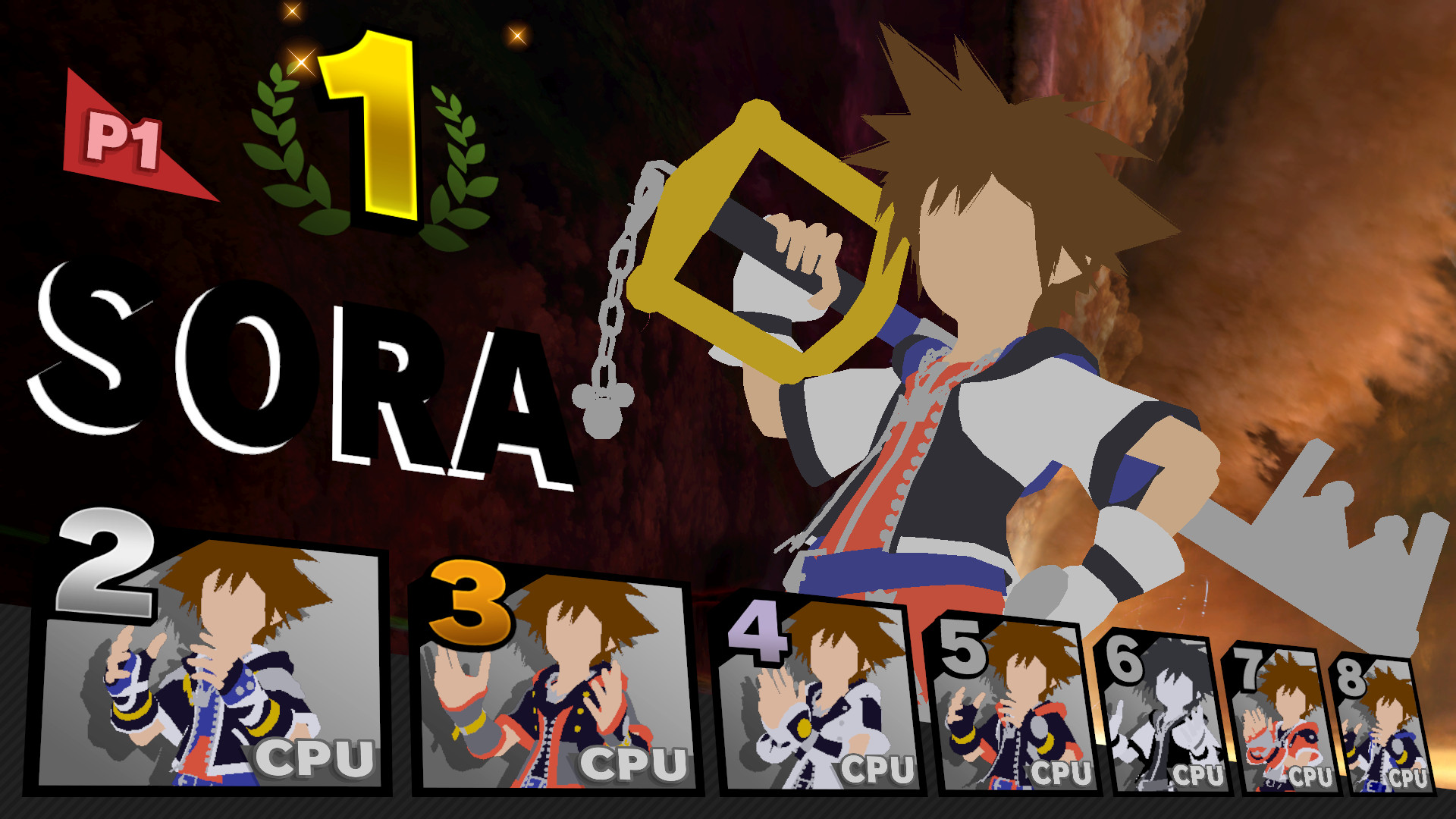 Flat Shading Sora Mod for Super Smash Bros. Ultimate | SSBU Mods