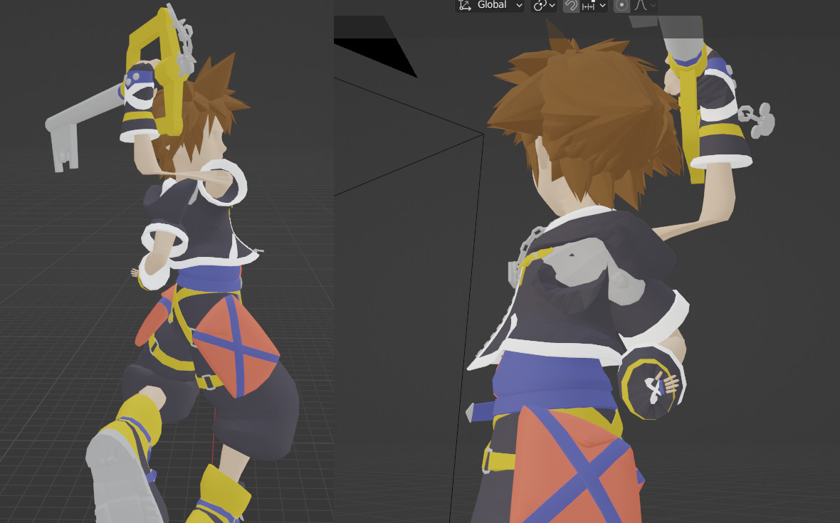 Flat Shading Sora Mod for Super Smash Bros. Ultimate | SSBU Mods