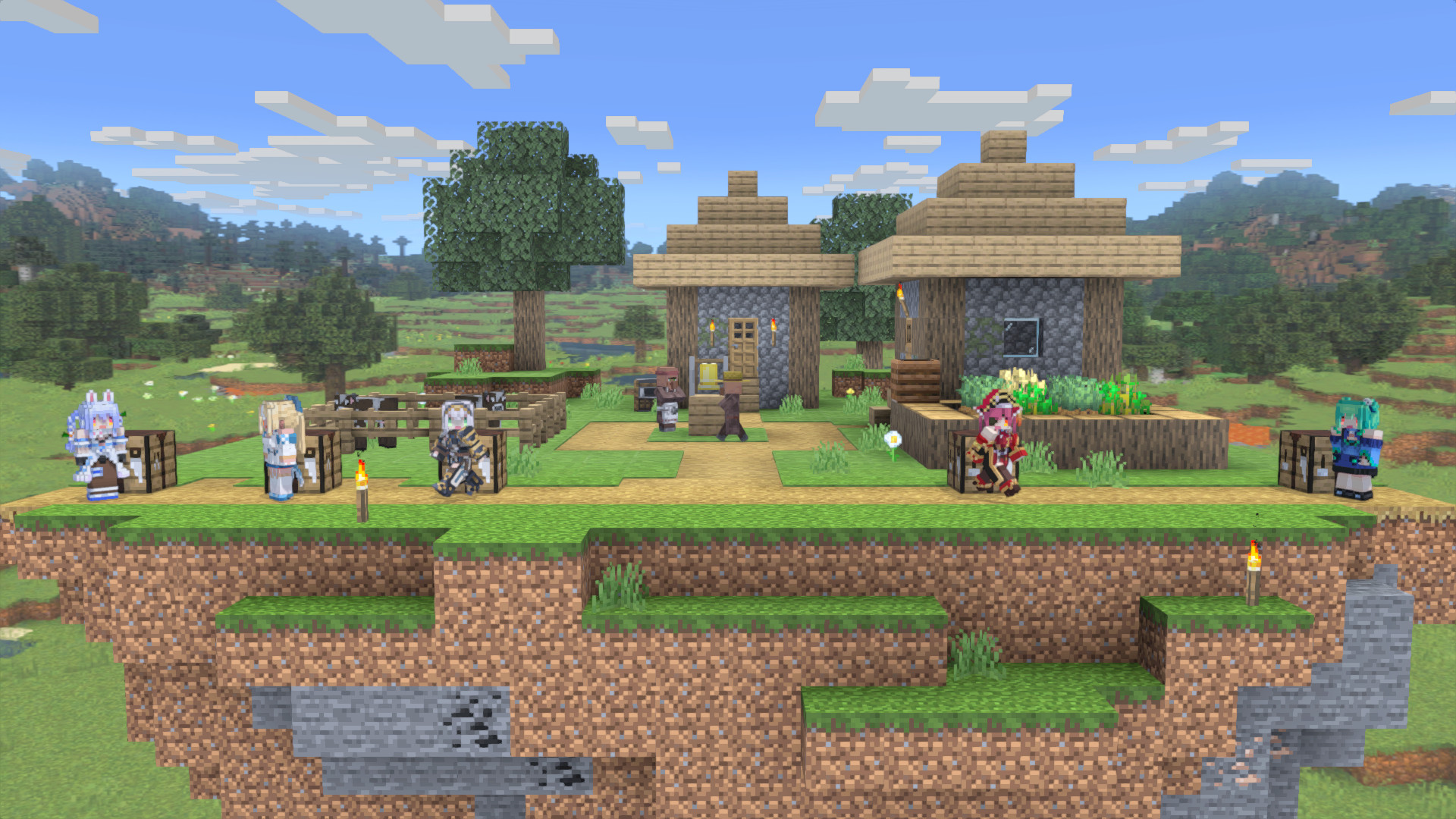 Hololive 3rd Generation + Suisei 3D Minecraft Mod for Super Smash Bros ...