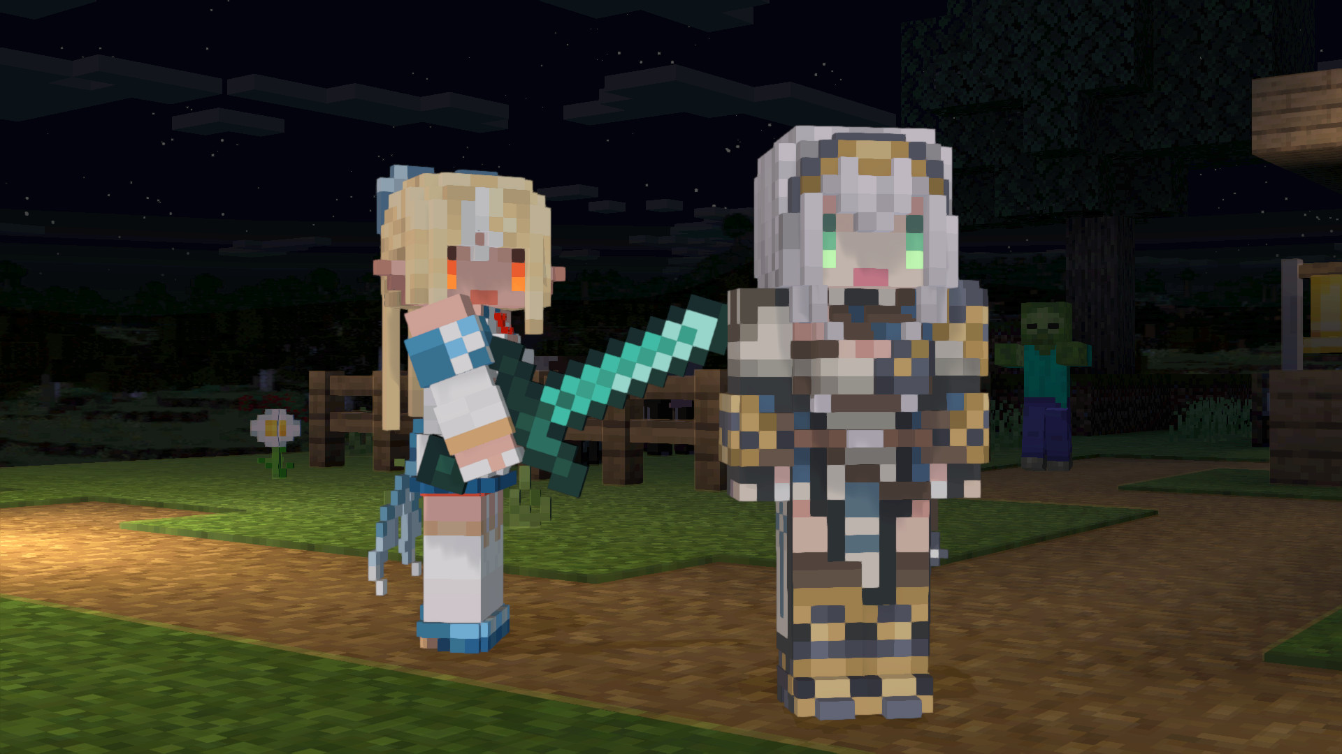 Hololive 3rd Generation + Suisei 3D Minecraft Mod for Super Smash Bros ...