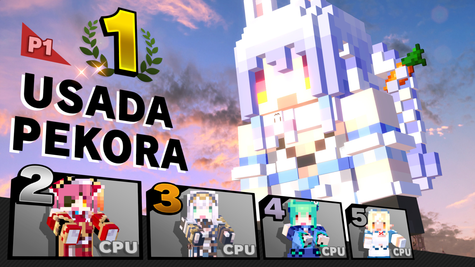 Hololive 3rd Generation + Suisei 3D Minecraft Mod for Super Smash Bros ...