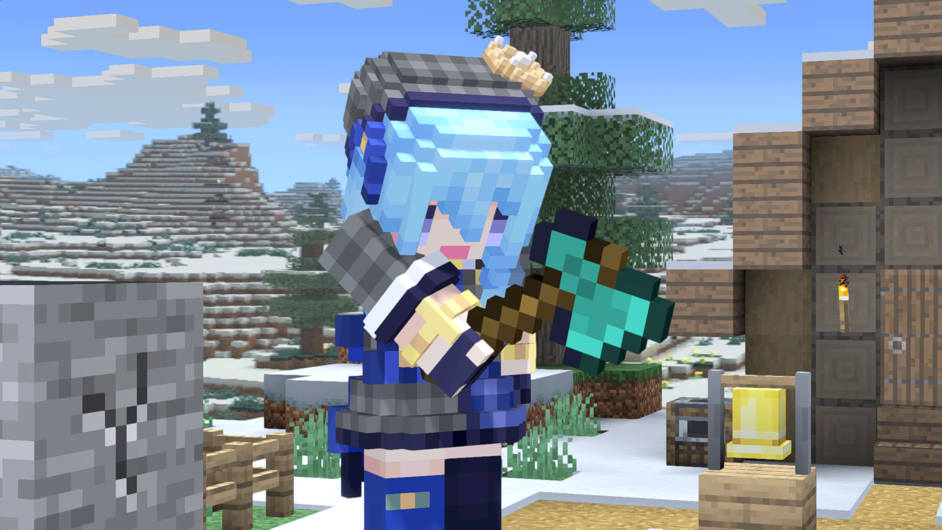 Hololive 3rd Generation + Suisei 3D Minecraft Mod for Super Smash Bros ...