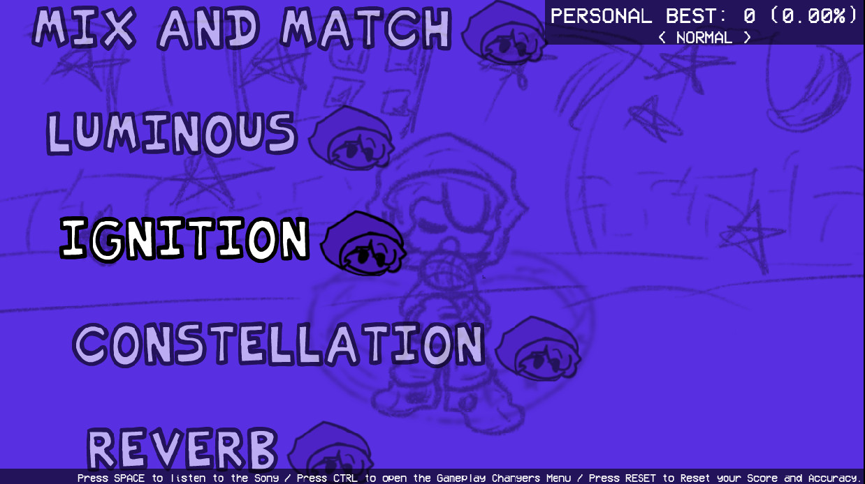 Aurora's starry Night v1.1 Mod for Friday Night Funkin' | FNF Mods