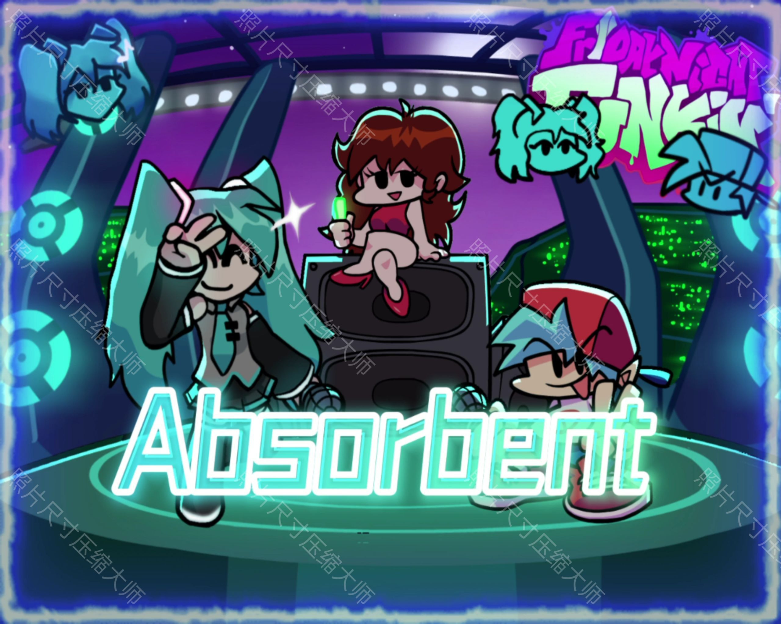 [fnf cover]Absorbent but miku and bf sing！ Mod for Friday Night Funkin ...