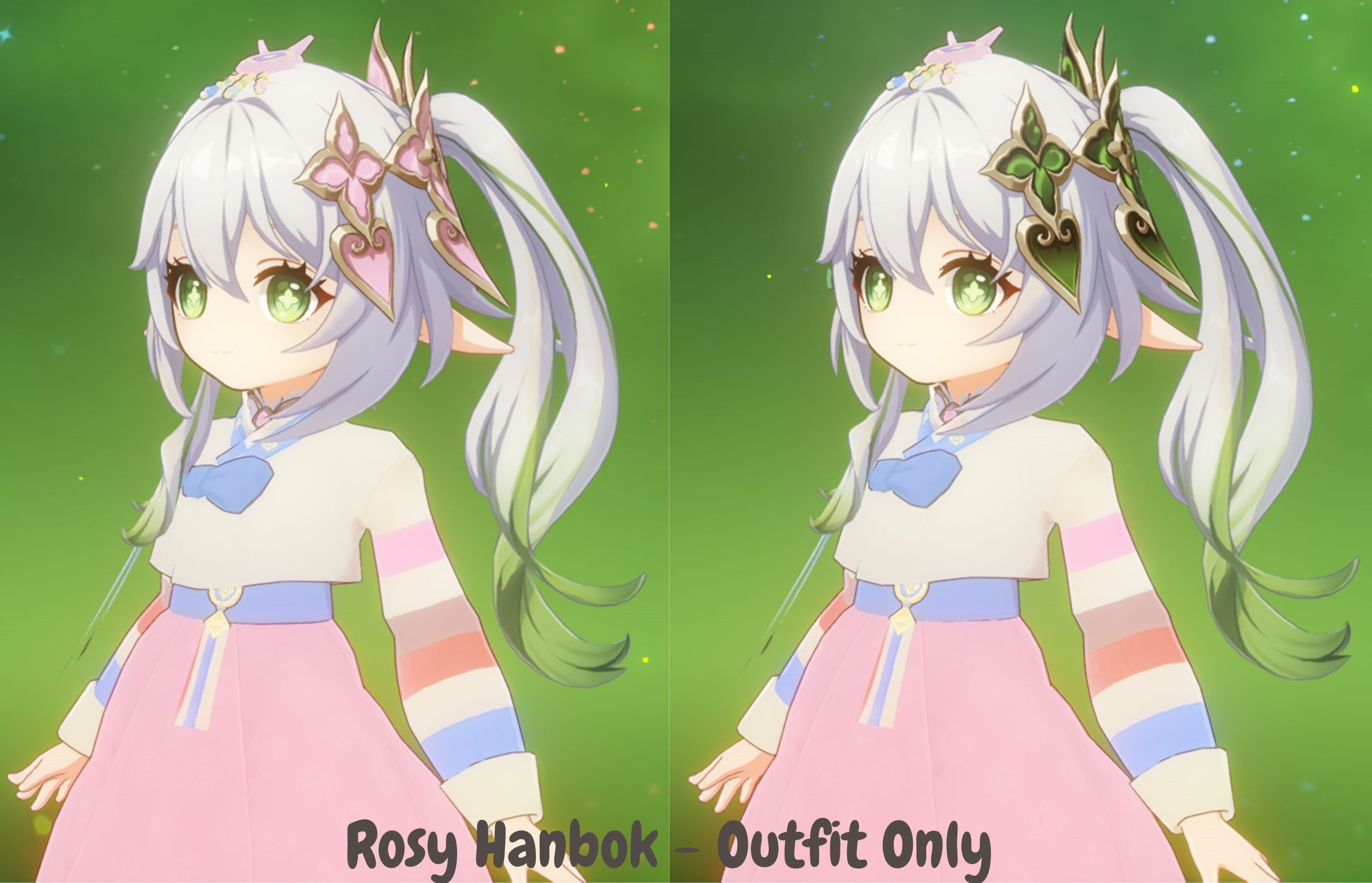 Nahida Rosy Hanbok - Recolor Mod for Genshin Impact | GI Mods