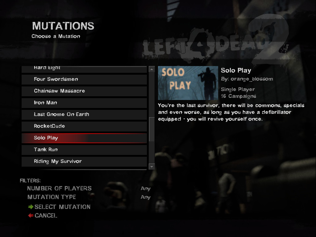 Left 4 Dead 2 - Solo Play Mutation Mod for Left 4 Dead 2 | L4D2 Mods