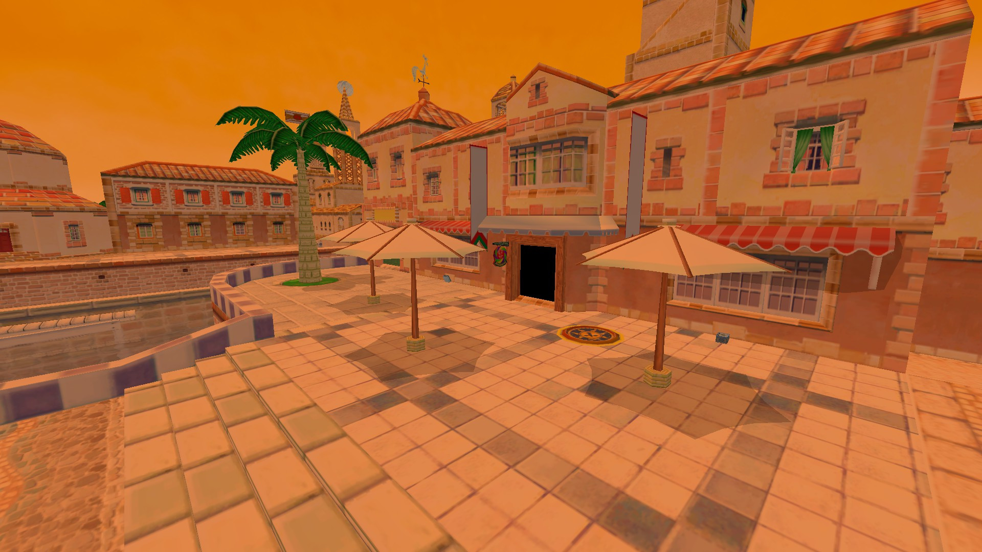Delfino Plaza (Sunset) [Re-upload] Mod for Team Fortress 2 | TF2 Mods