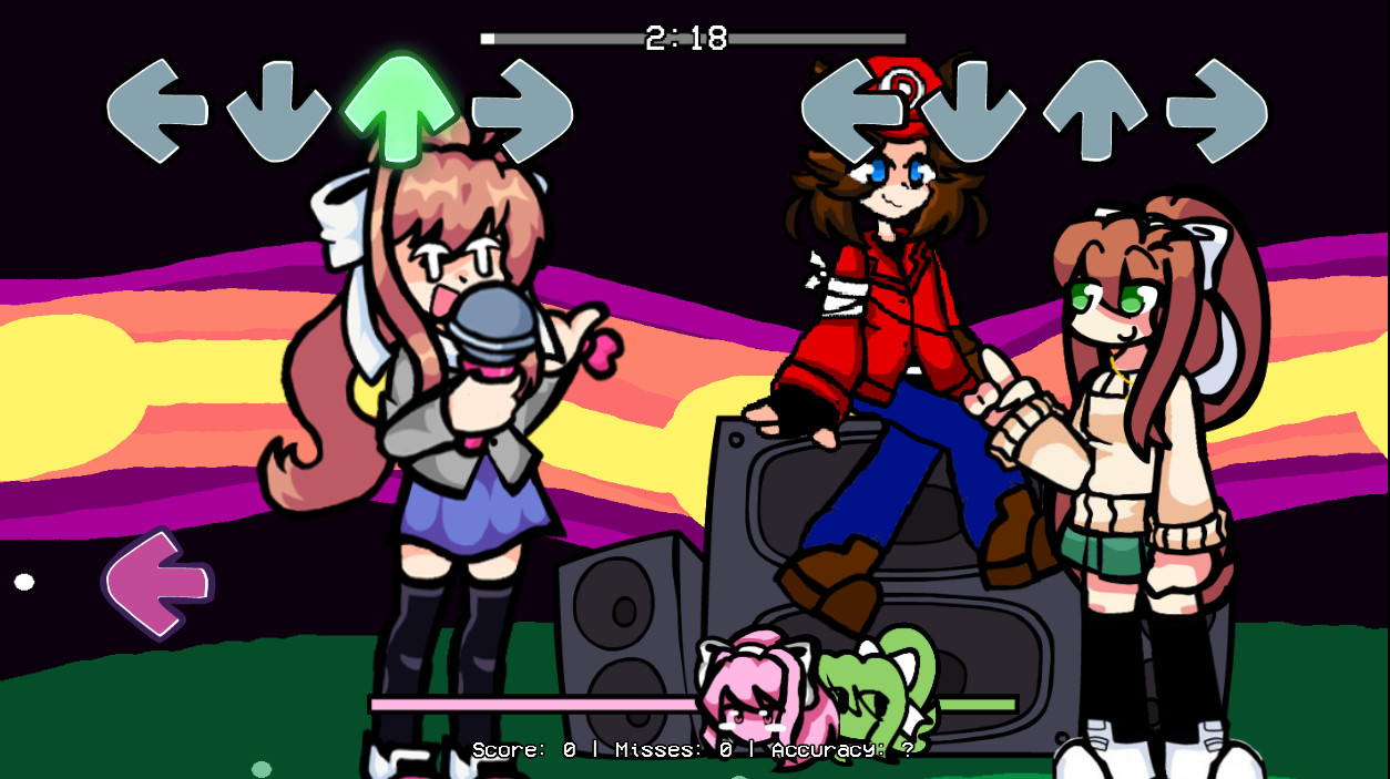 Unpixelated Plus Monika! Mod for Friday Night Funkin' | FNF Mods