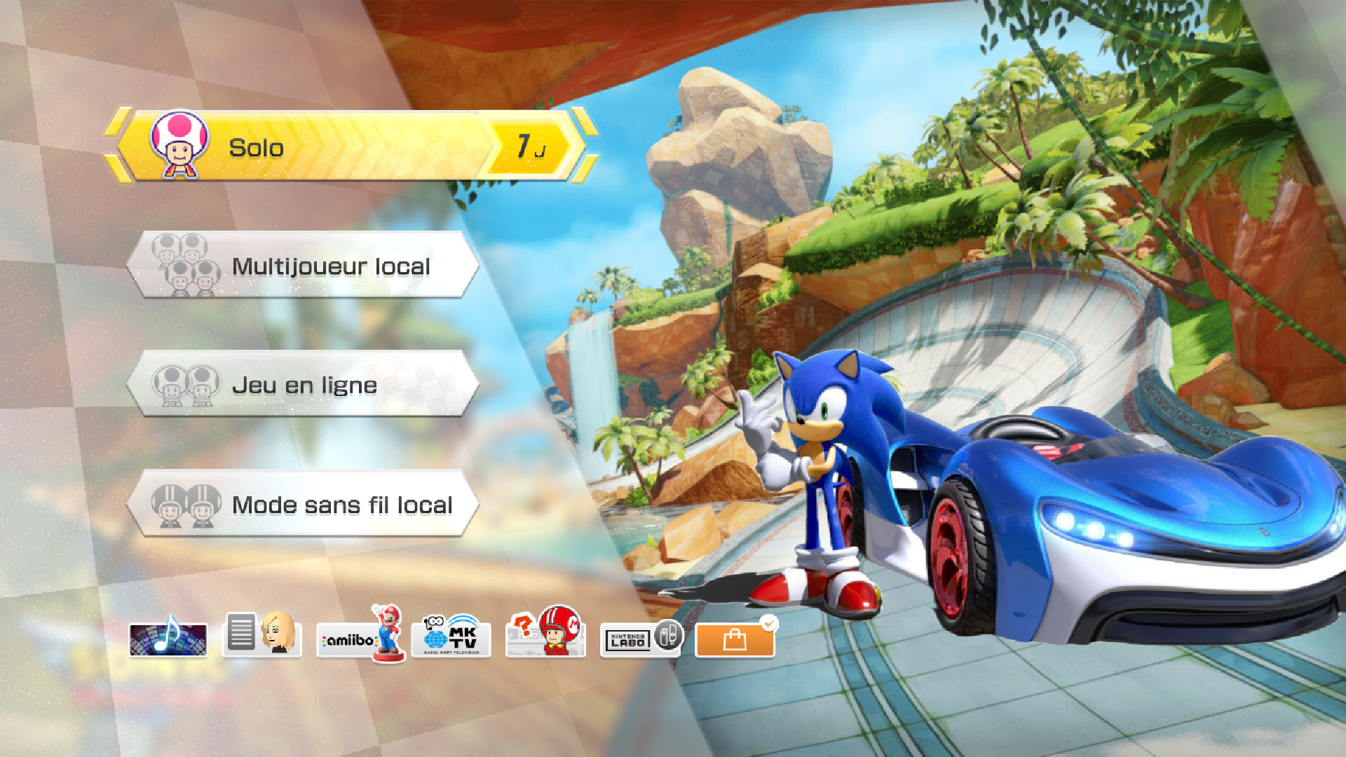 Sonic Title Screen UI Mod for Mario Kart 8 Deluxe | MK8D Mods