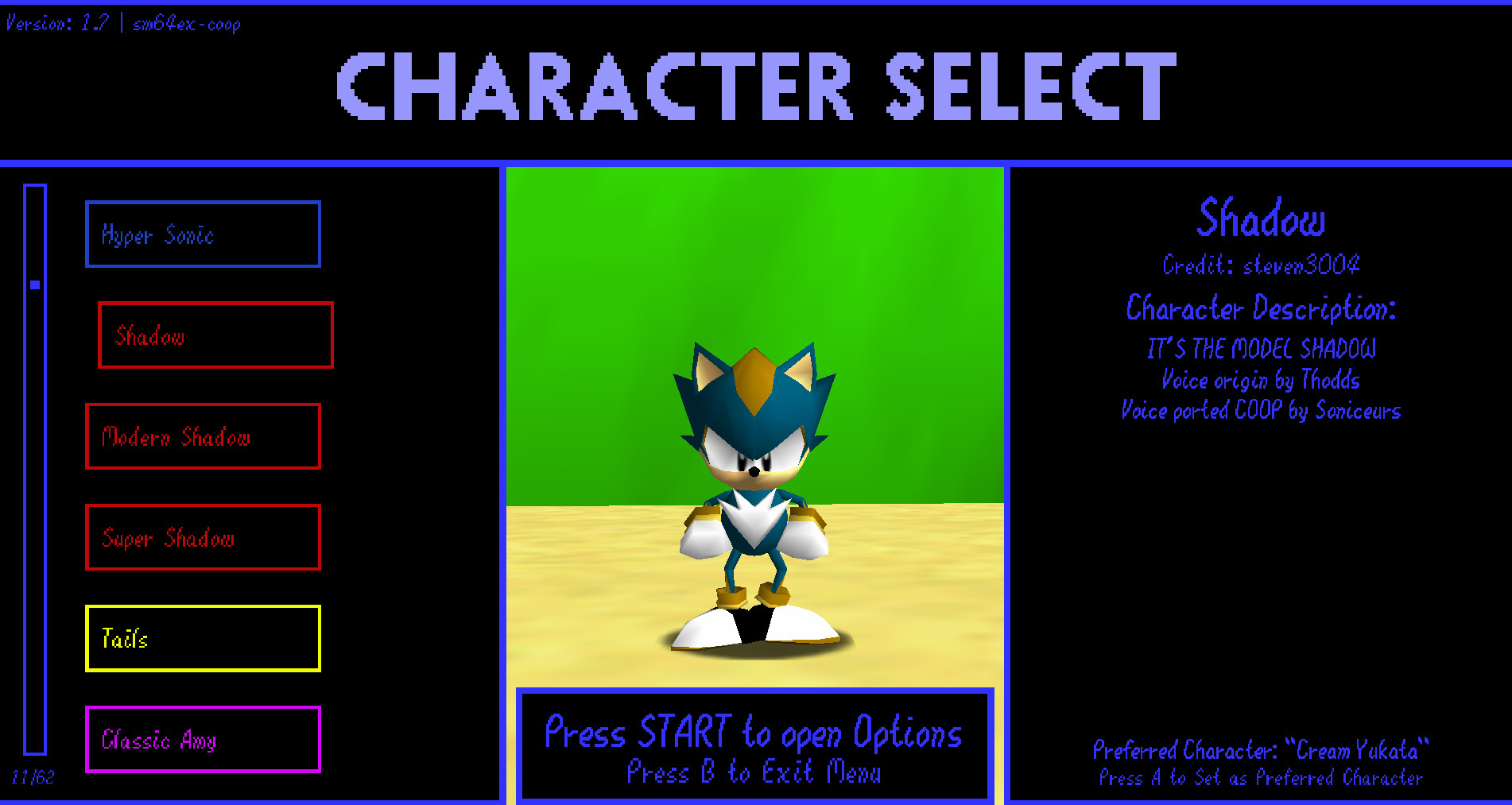 [CS] Sonic Character Select Pack Mod for Super Mario 64 PC Port | SM64 ...