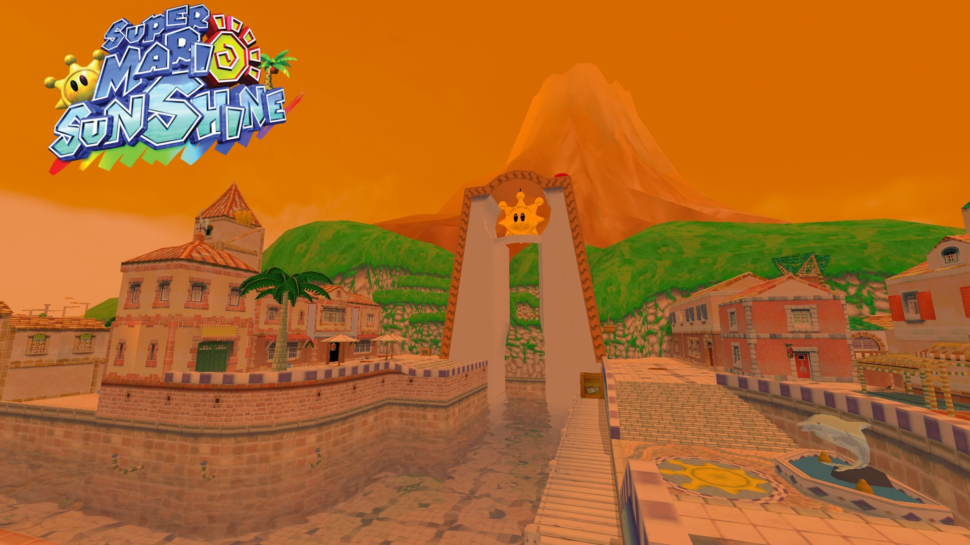 Delfino Plaza (Sunset) [Re-upload] Mod for Team Fortress 2 | TF2 Mods