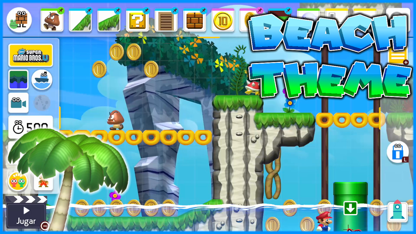 NSMBU Beach Theme Mod for Super Mario Maker 2 | SMM2 Mods