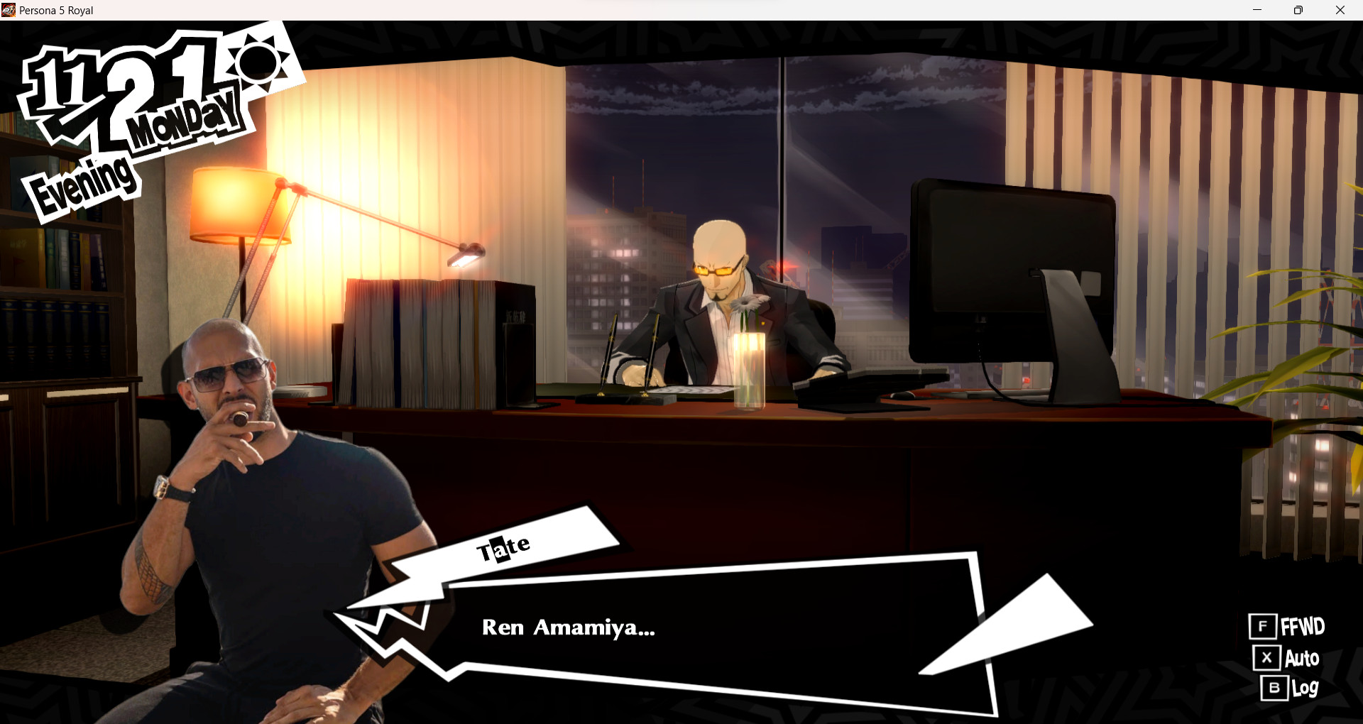 Andrew Tate as Shido Mod for Persona 5 Royal (PC) | P5R (PC) Mods